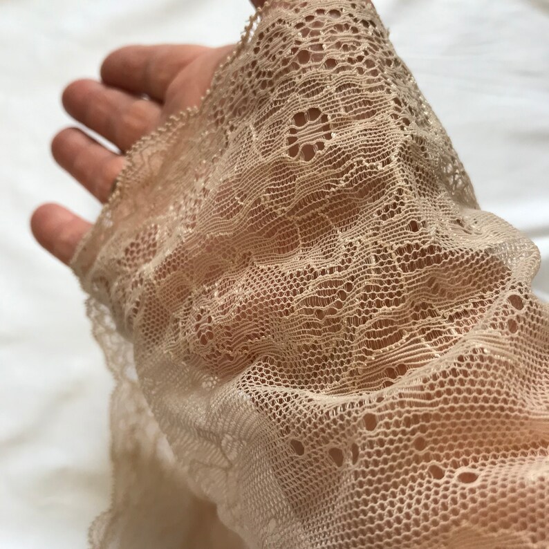 Light Beige ( Skin) Color Delicate Lace Trim, Chantilly Lace, Nude ...