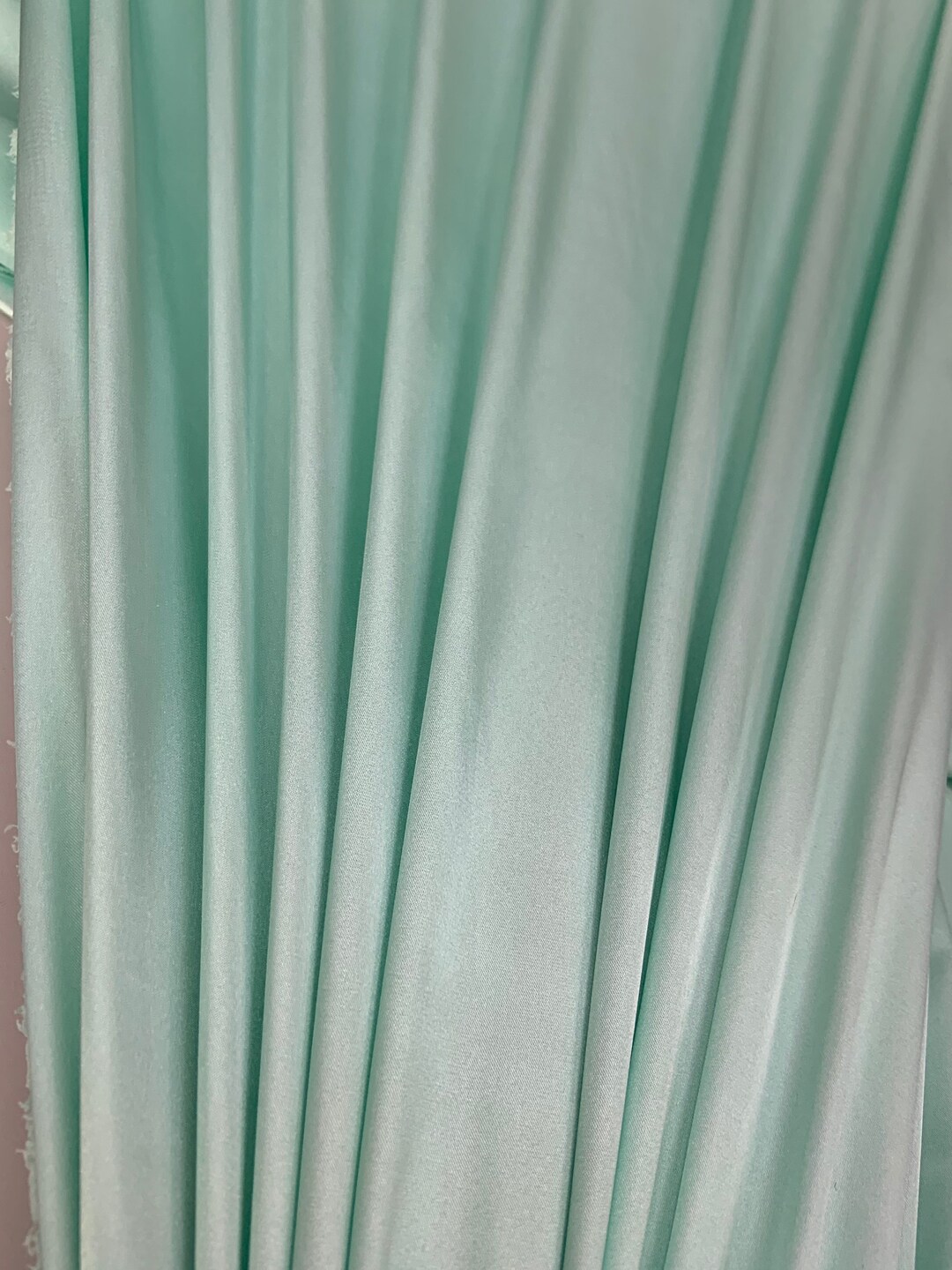 Wedding Satin Bright Menthol Color by the 50 Cm - Etsy