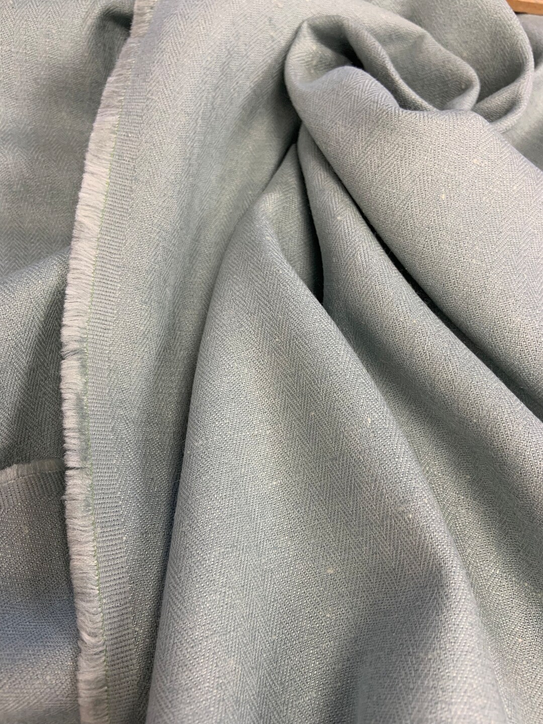 Leinenstoff hellgrün (Grauton), Farbe 100 % natürlicher reiner ...