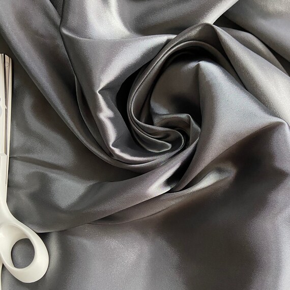 Grey Lining Fabric Pure Viscose With Elastan 100 Cm X 120 Cm | Etsy