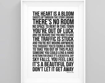 U2 poster | Etsy