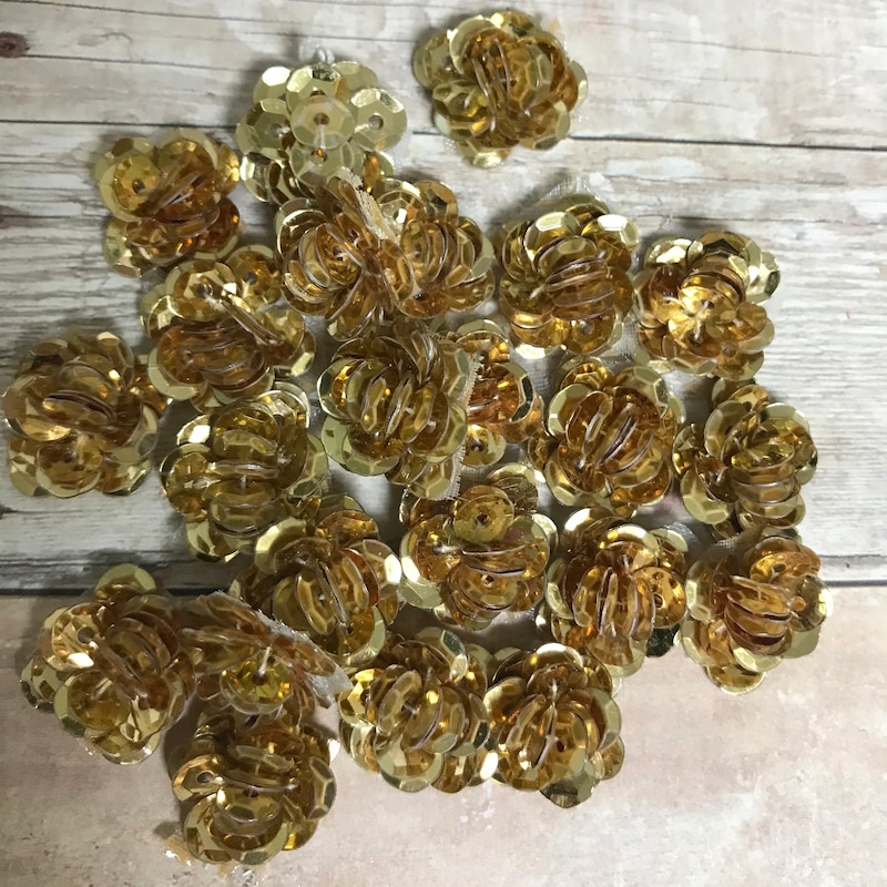 Sequin Flowers - Etsy