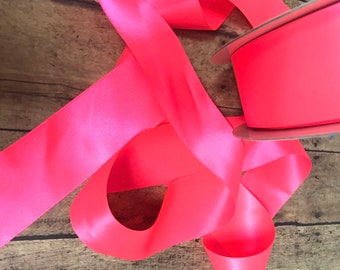 Coral Satin Ribbon - Etsy