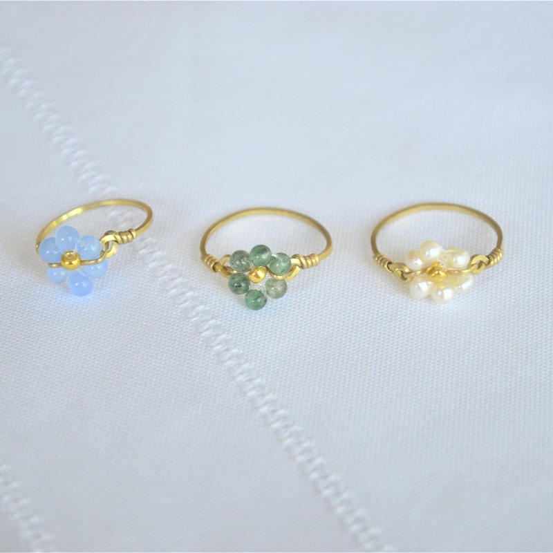Wire Flower Ring - Etsy