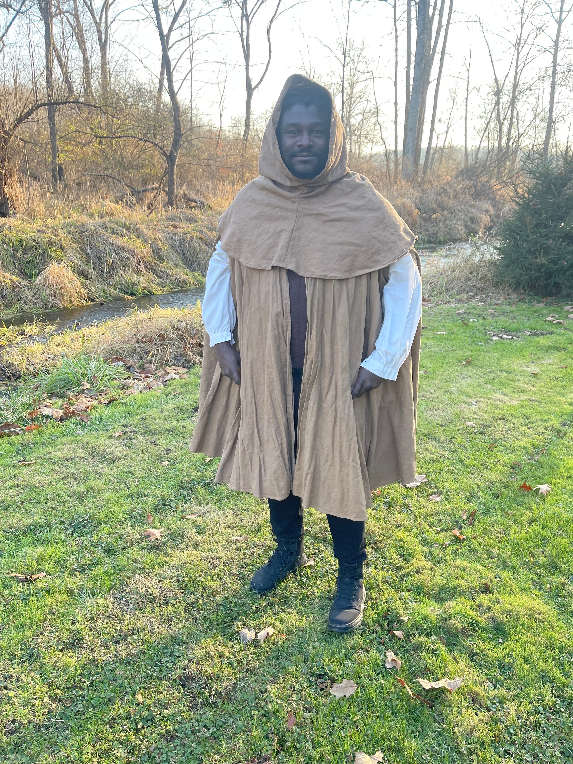 Goode Pilgrim Cape and Hood Set Medieval Renaissance Fantasy LARP ...