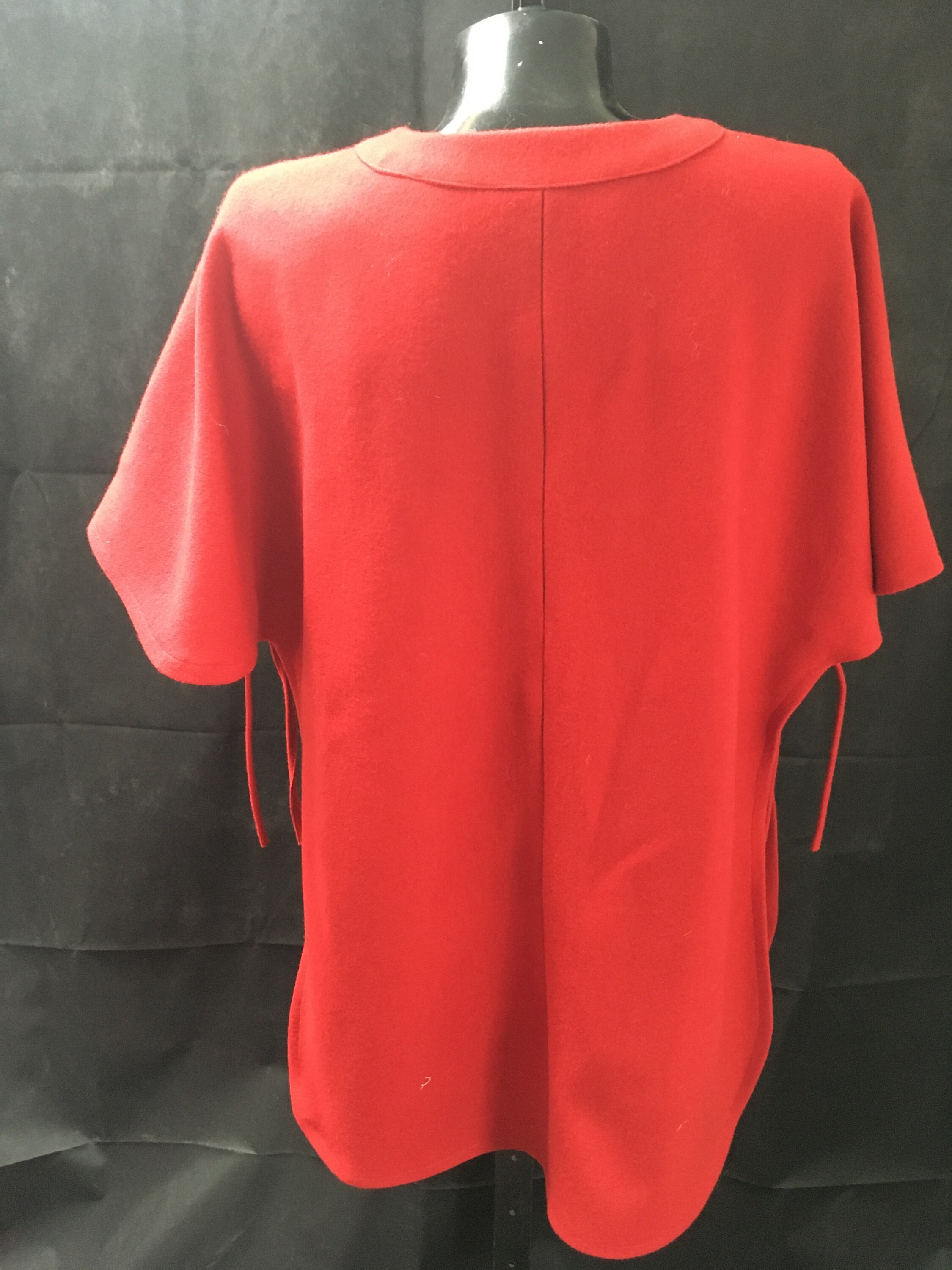 Cape Sleeve Tabard Standard Size in Red Wool Coating - Etsy