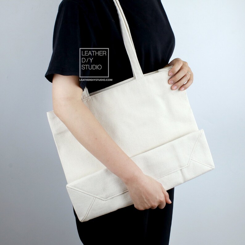 Canvas Tote Bag PDF Sewing Pattern With Included/canvas - Etsy