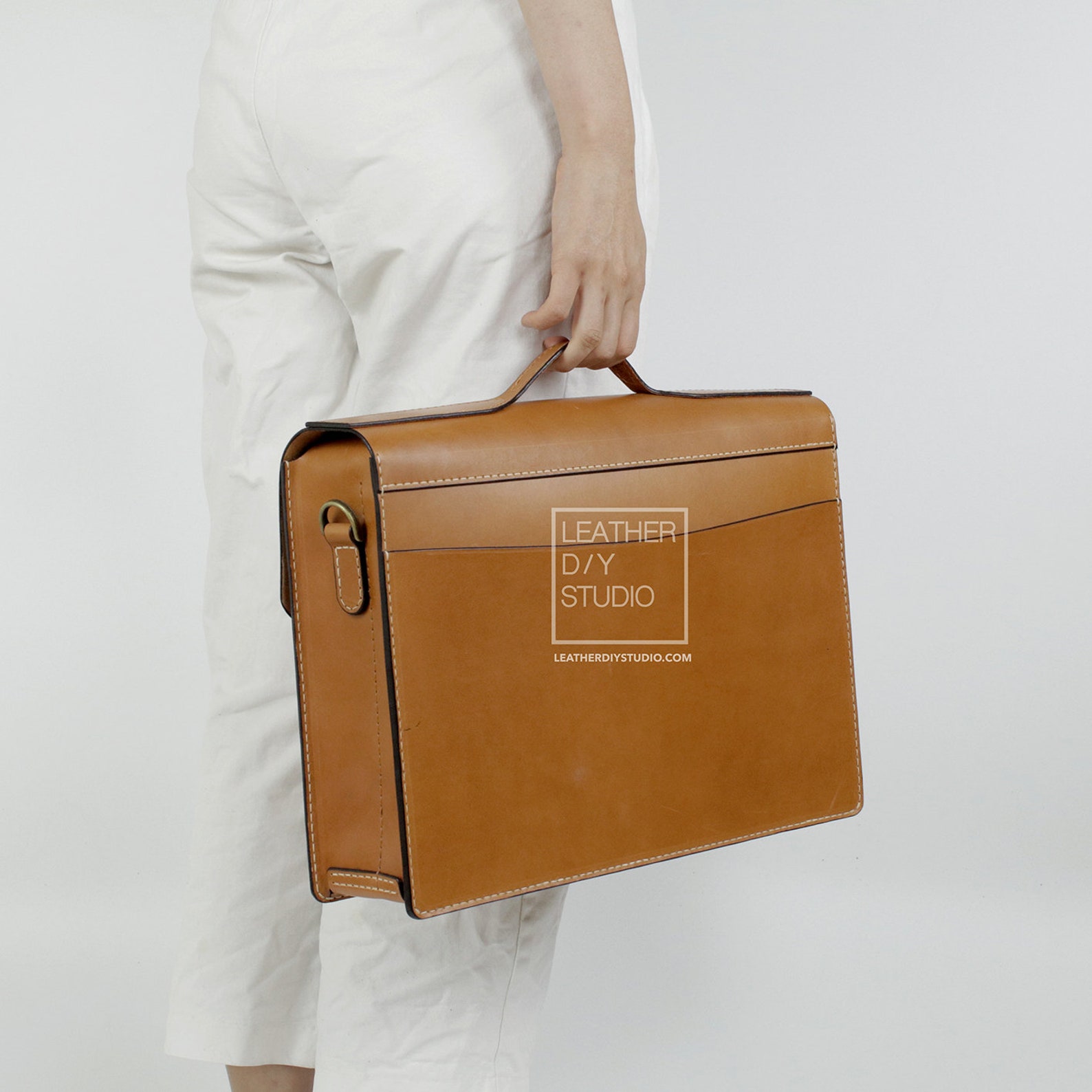 15inch Leather Briefcase Pattern With Video Tutorial Instruction ...