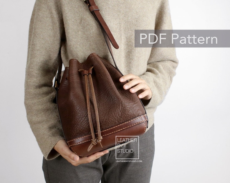 Bucket Bag PDF Pattern With Video Tutorial /leather Bag Pattern ...