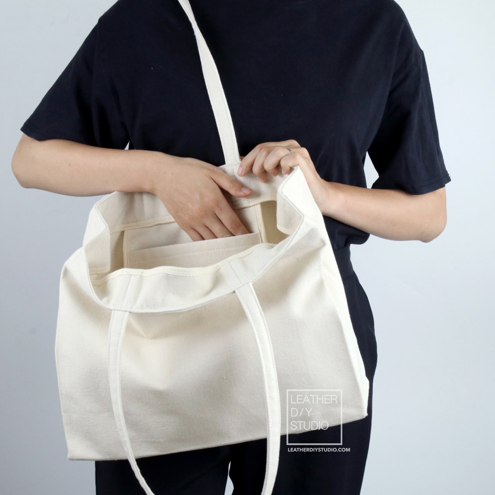 Canvas Tote Bag PDF Sewing Pattern With Included/canvas Shopper Pattern ...