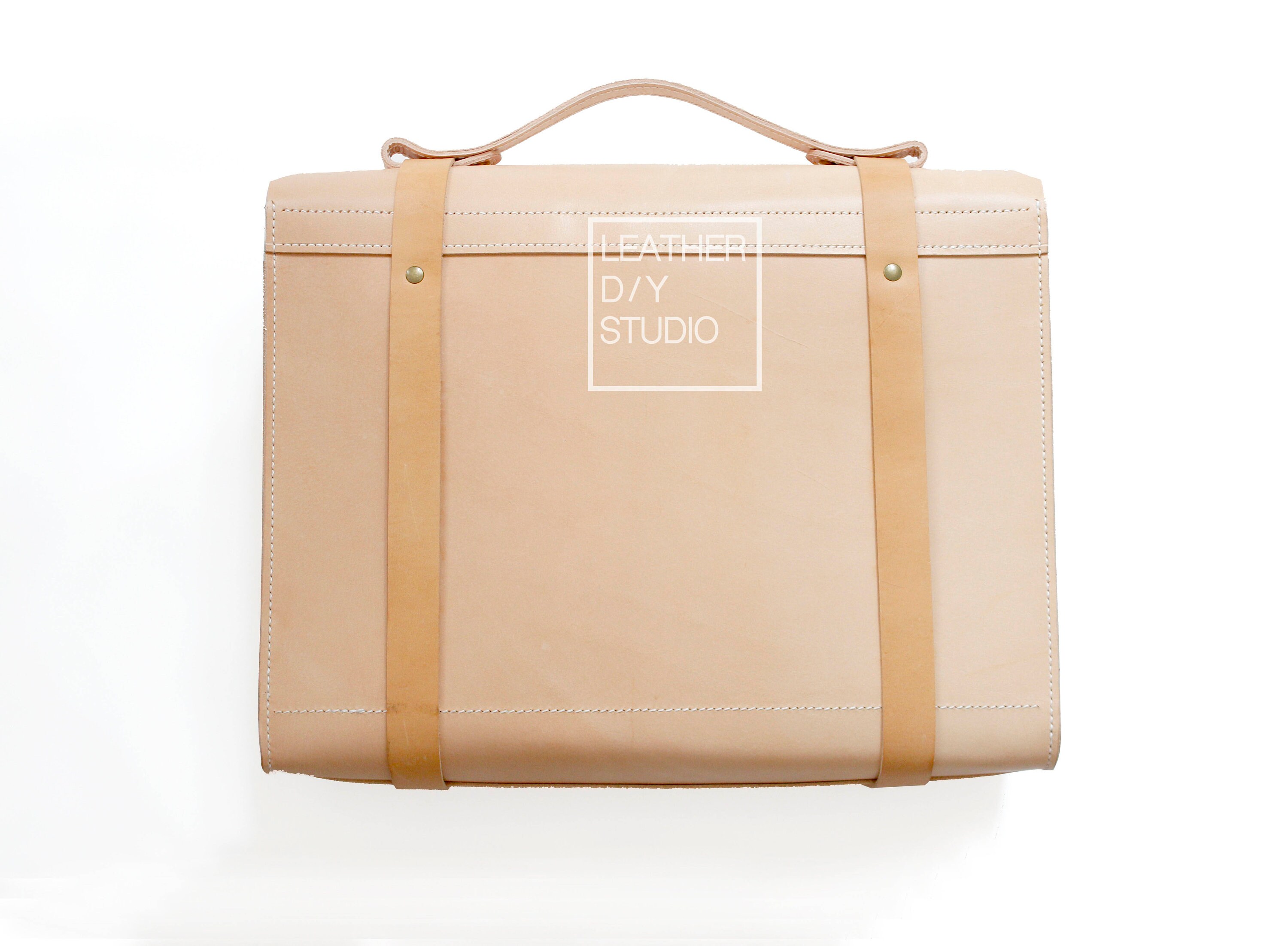 15 Inch Leather Bag Pattern With Instruction/build Along Pattern/how to ...