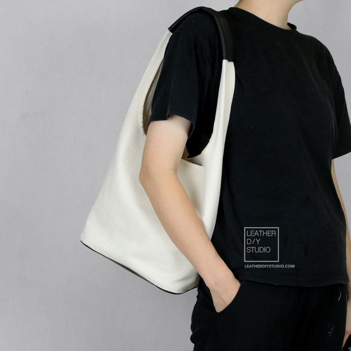 Canvas Tote Bag PDF Sewing Pattern With Included/canvas - Etsy