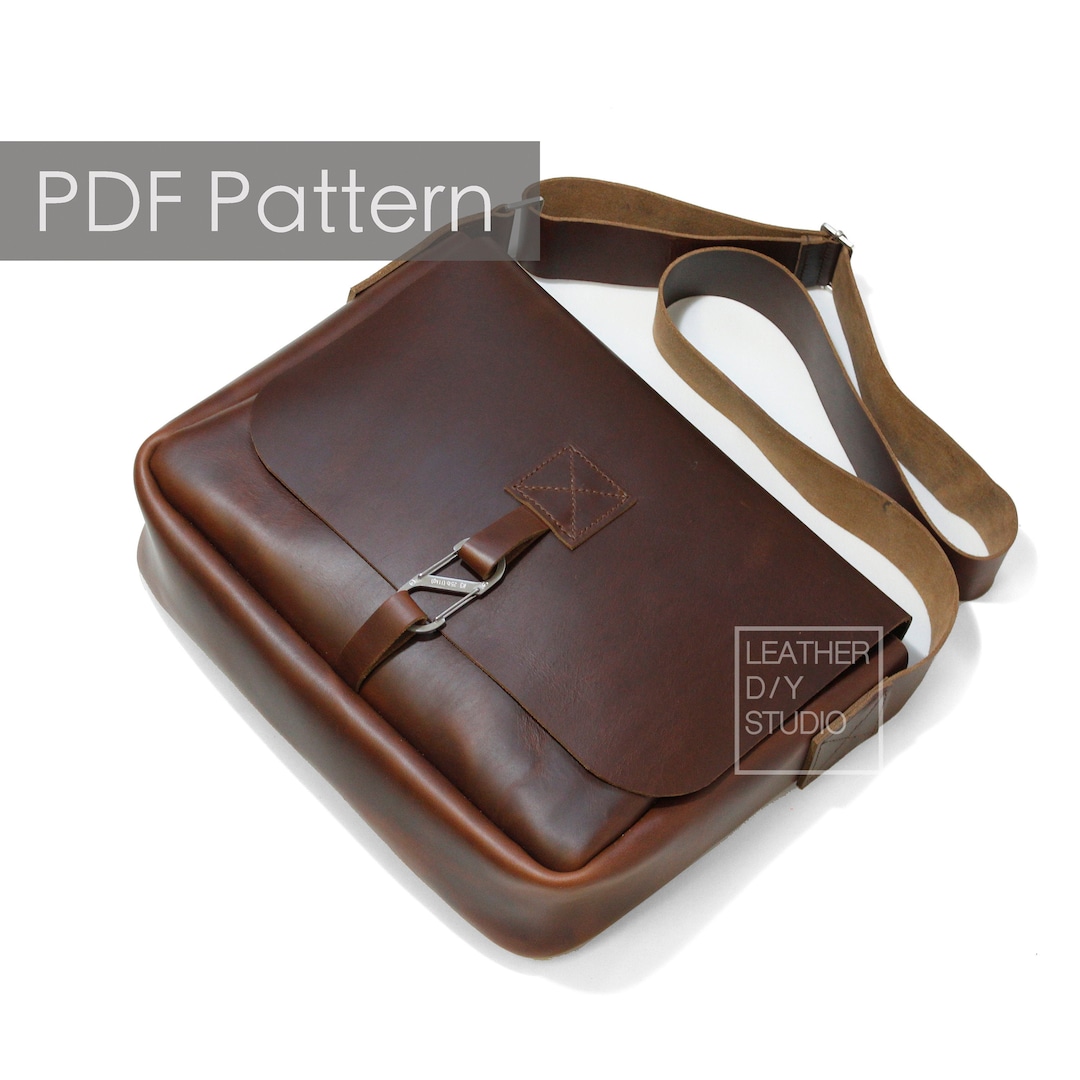 Mens Leather Messenger Bag Pattern/instruction/women Messenger Bag/mens ...