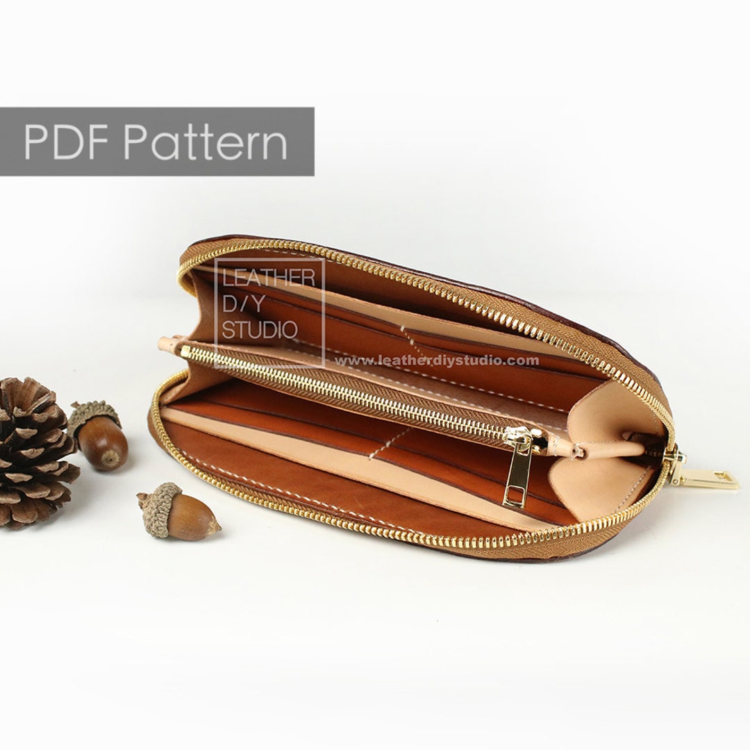 Leather Zipper Wallet Pattern/long Wallet Pattern PDF/DIY Wallet ...