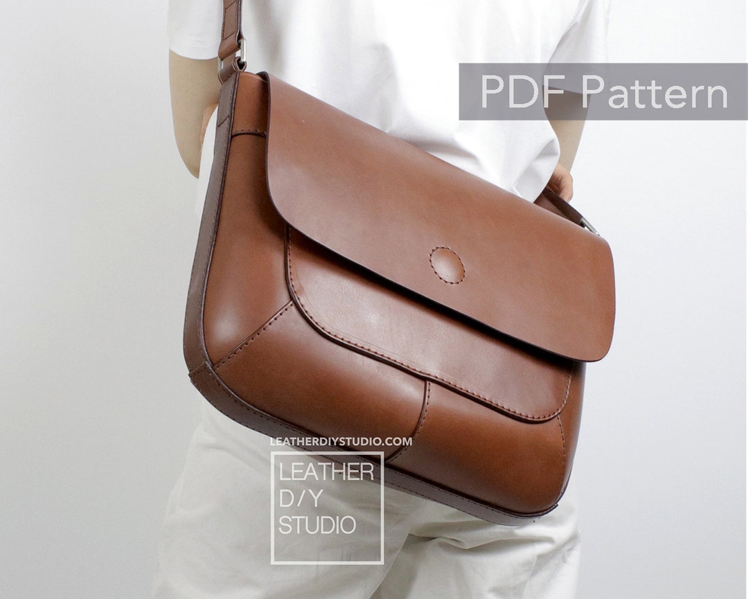 Mens Leather Bag Pattern/video Tutorial/mens Crossbody Bag Pdf ...