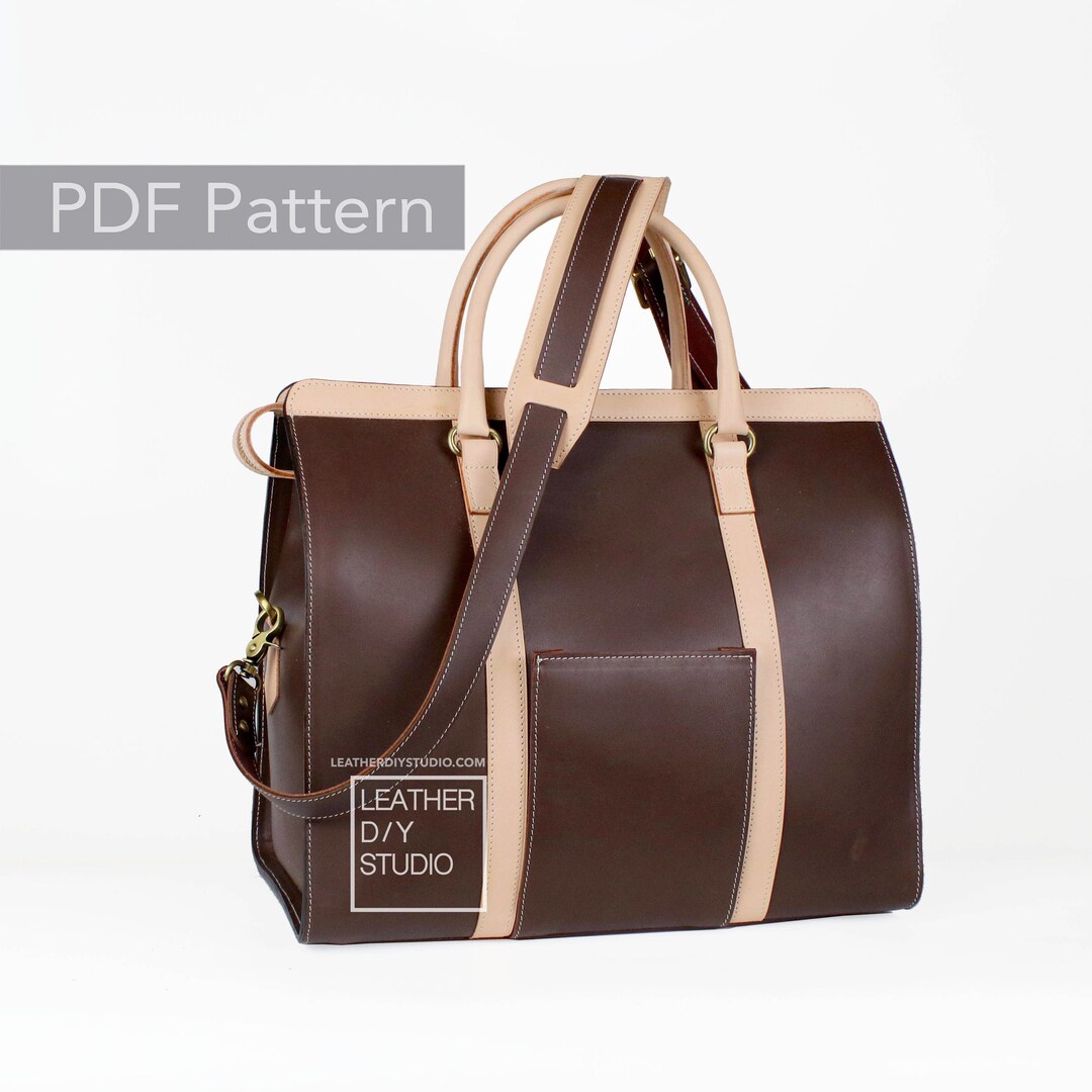 Duffle Bag Pattern/instruction/17 Inch Weekend Bag PDF Pattern/travel Bag Patterns/leather Bag ...