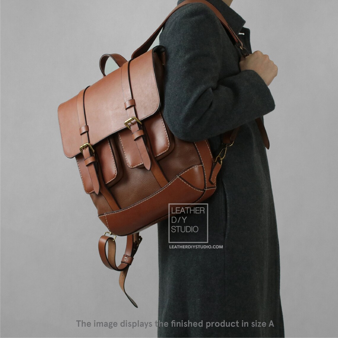 Leather Backpack Pattern With Video Tutorial Size Small/laptop - Etsy