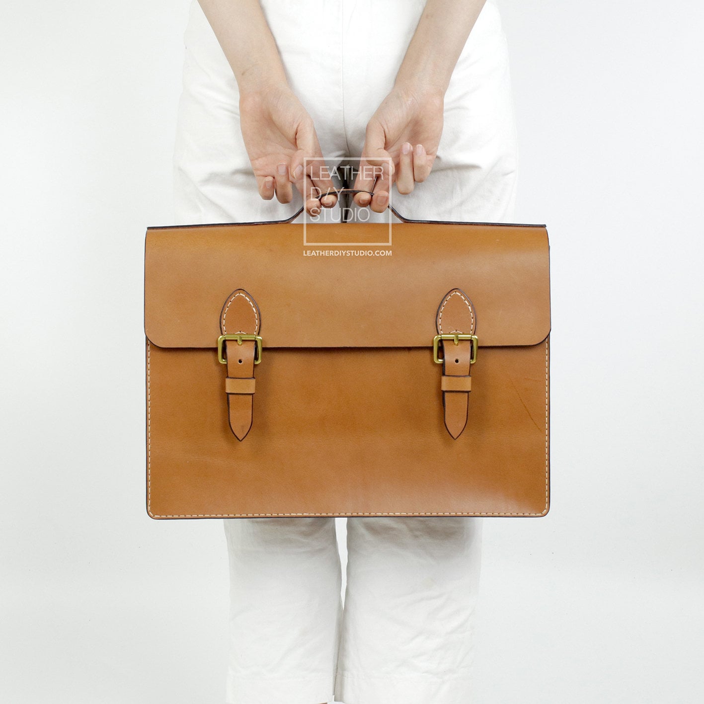 15inch Leather Briefcase Pattern With Video Tutorial Instruction ...