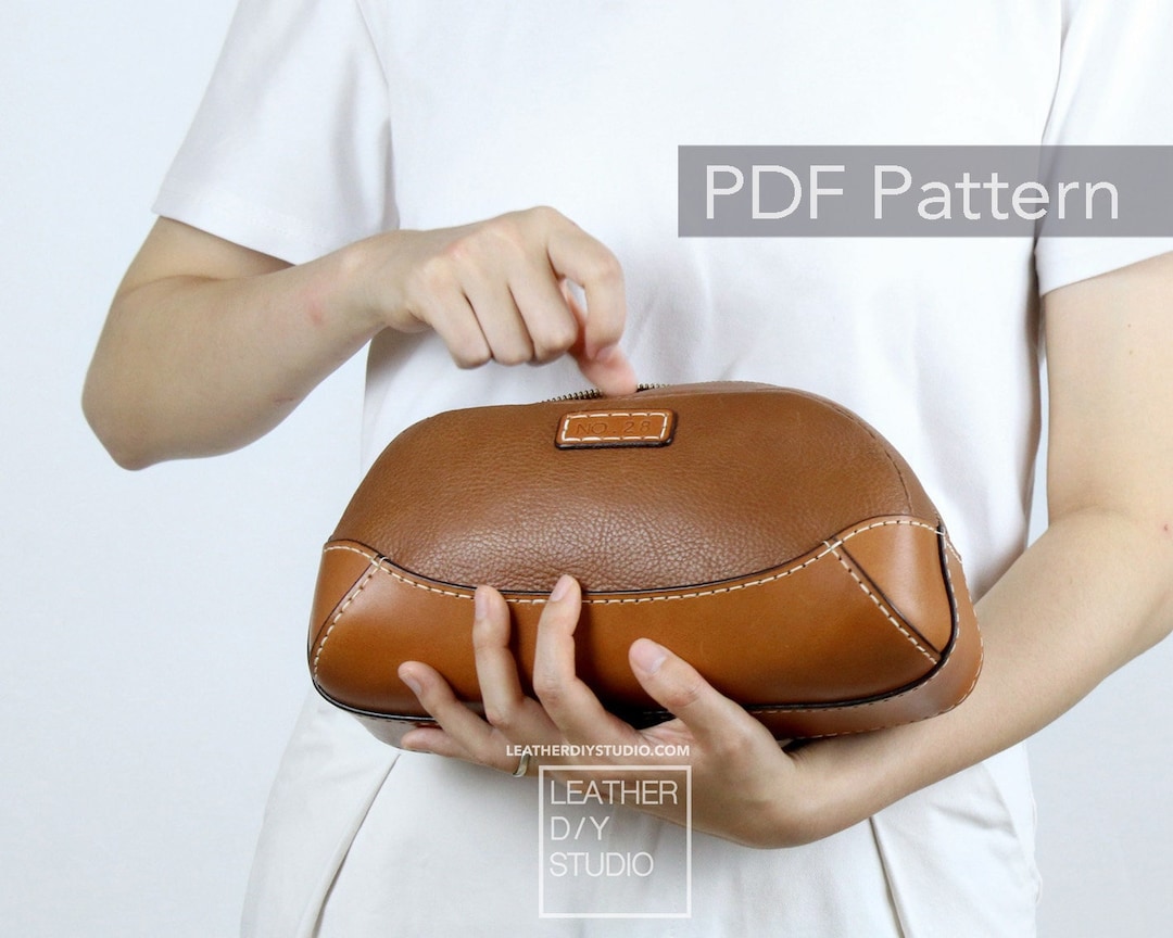 Build Along Dopp Kit Leather Pattern Pdf/toiletry Bag Pattern Pdf/video ...