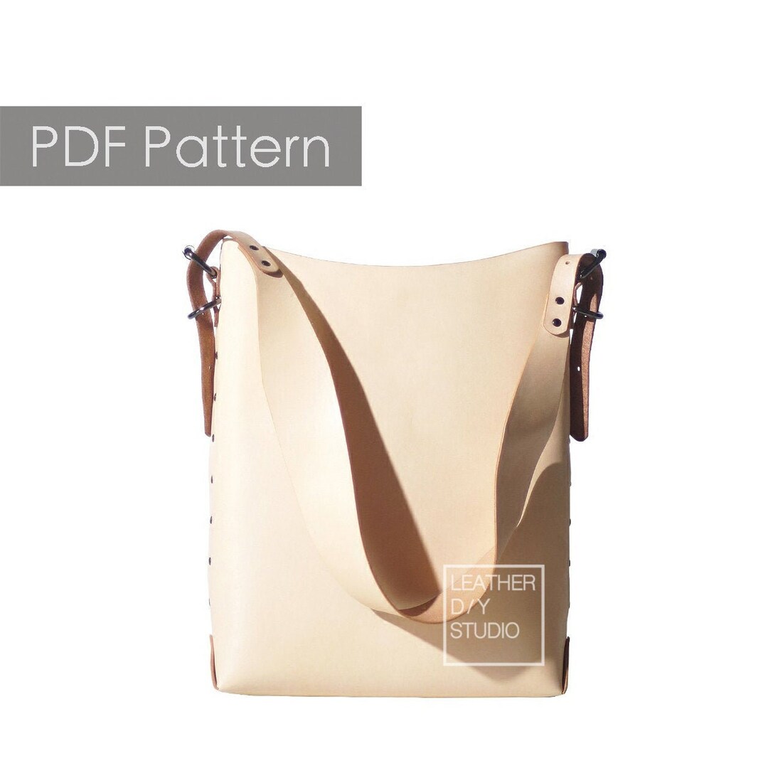 Leather Tote Bag Pattern /minimalist Tote/pattern Template/leathercraft ...