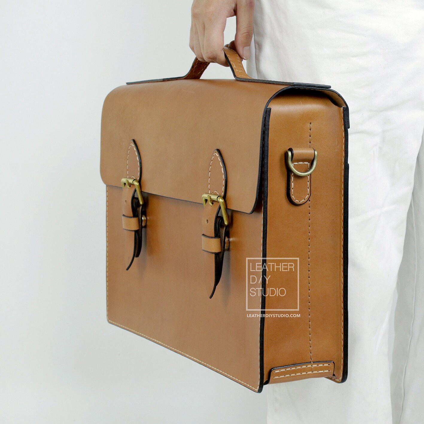 15inch Leather Briefcase Pattern With Video Tutorial | Etsy