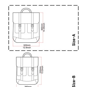 Leather Backpack Pattern With Video Tutorial Large Size/laptop Bag ...