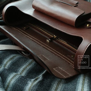 Leather Mens Messenger Pattern With Video Instruction/mens Breifcase ...