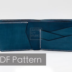 Leather wallet pattern with instruction/minimal wallet/slim | Etsy