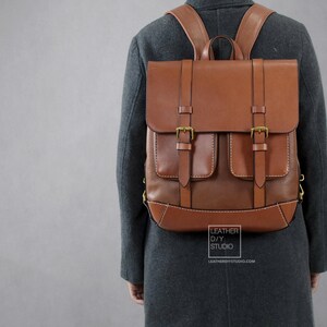 Leather Backpack Pattern Bundle With Video Tutorial /laptop Bag Pattern ...