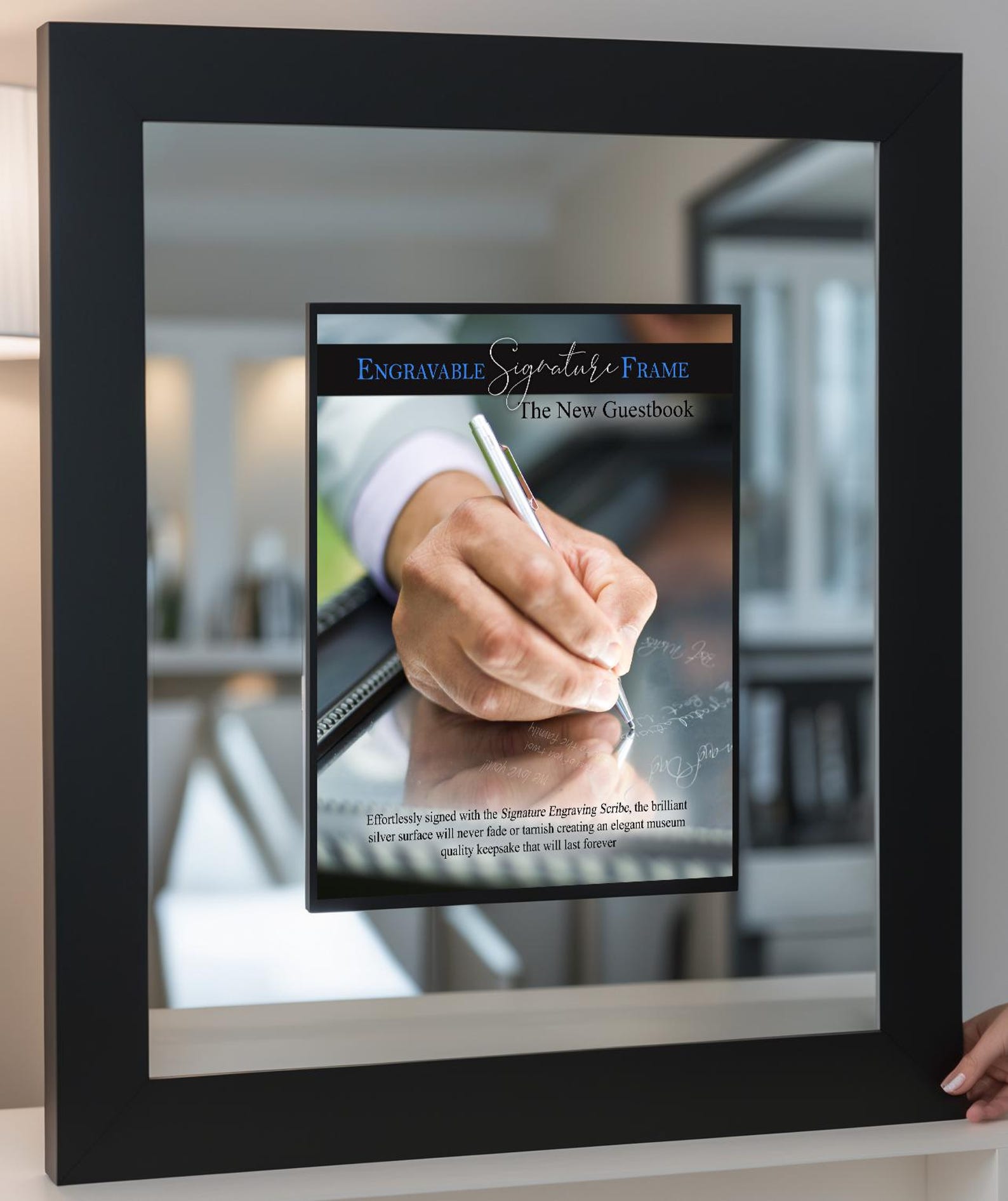 Wedding Signature Frame, Photo Frame, Signature Mat, Guest Book ...