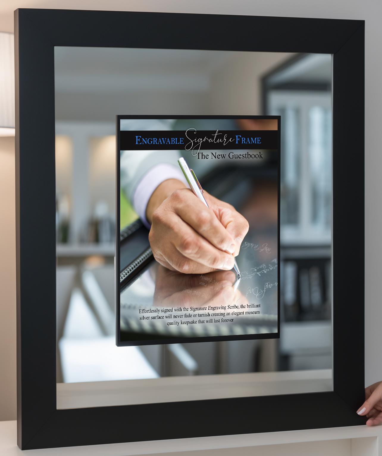 Wedding Signature Frame, Photo Frame, Signature Mat, Guest Book ...