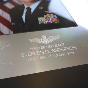 Personalized Military Retirement Frame: Engraved Guestbook, Air Force ...