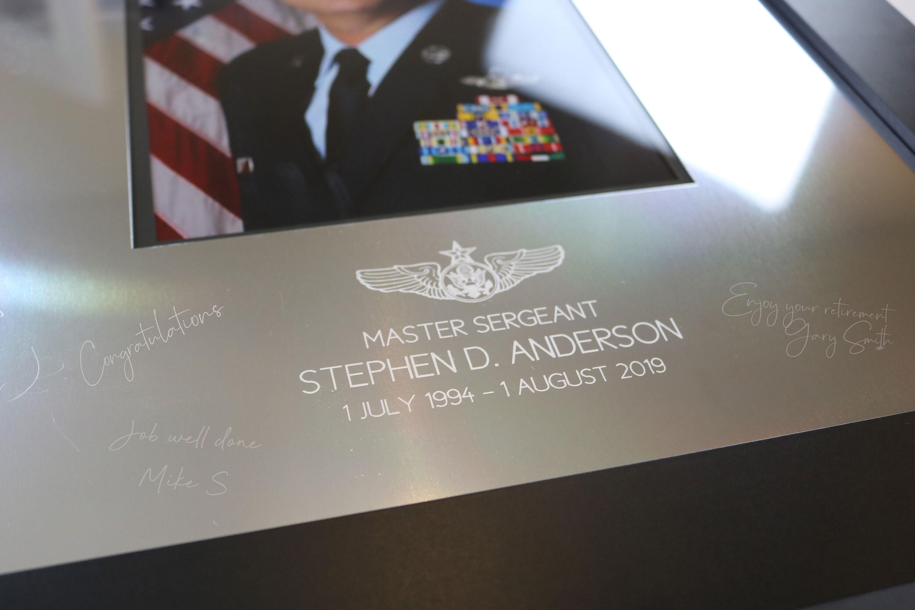 Personalized Military Retirement Frame: Engraved Guestbook, Air Force ...