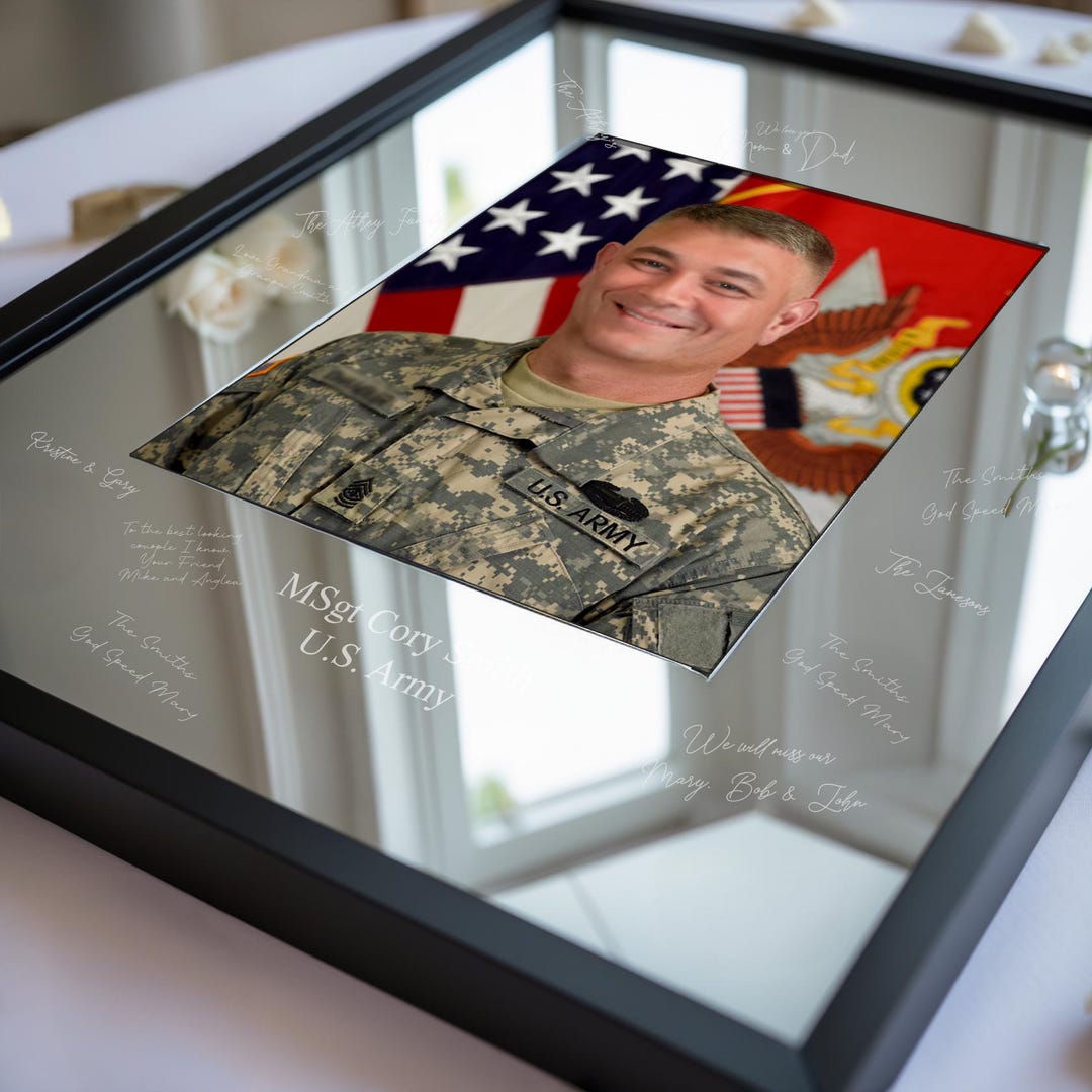 Military Retirement Gifts, Guestbook, Frame, Personalized, Gift ...