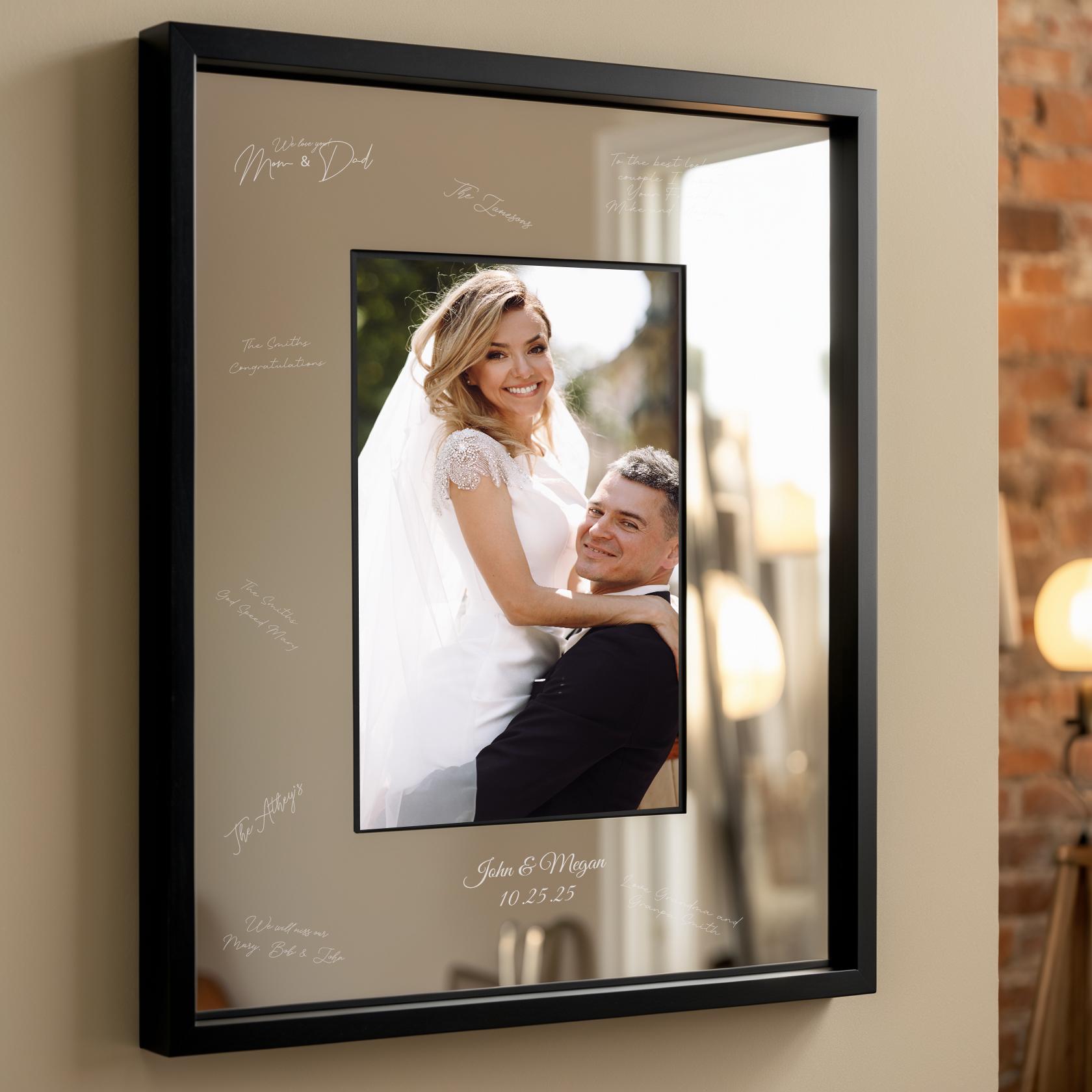 Wedding Signature Frame, Photo Frame, Signature Mat, Guest Book ...