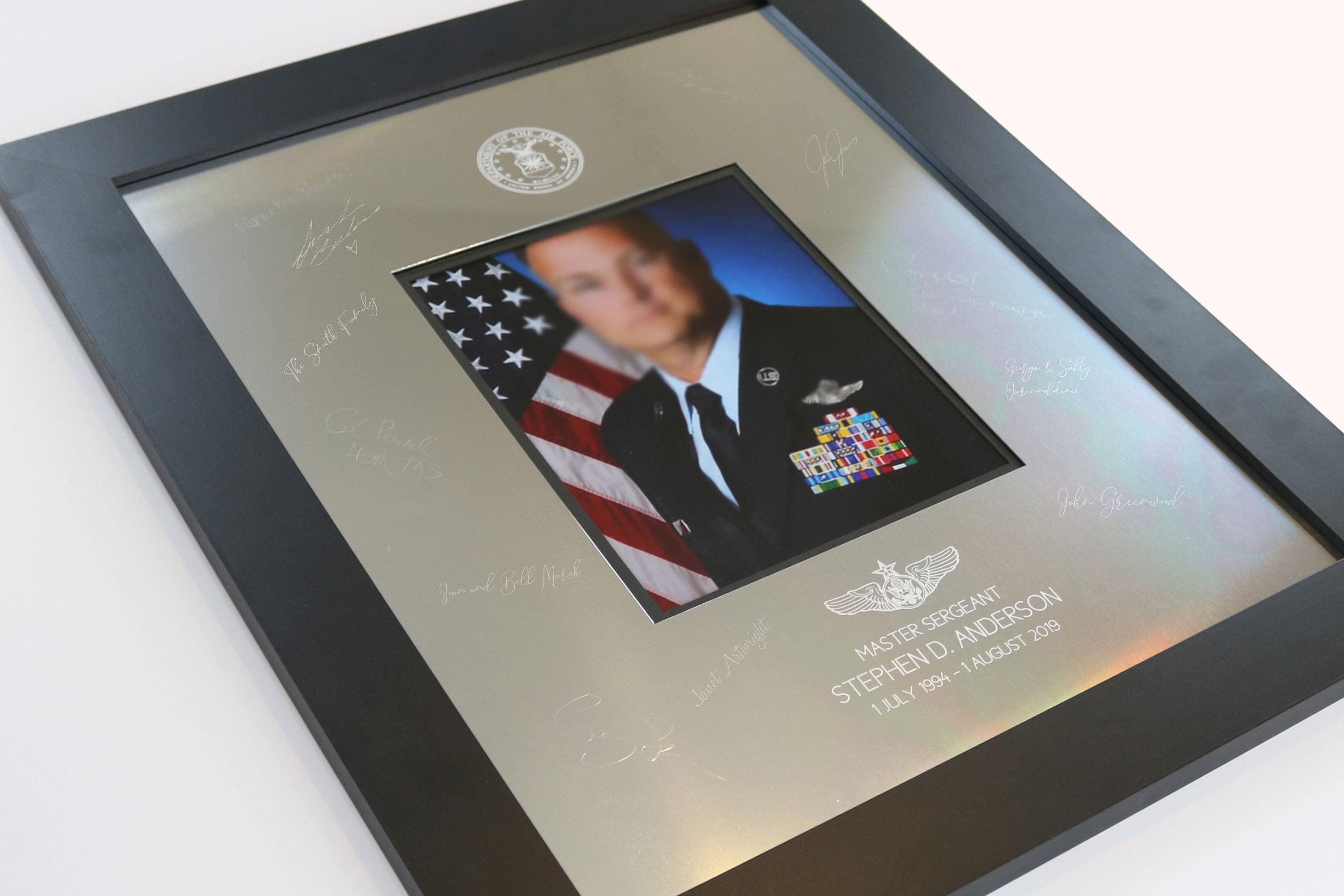Personalized Military Retirement Frame: Engraved Guestbook, Air Force ...