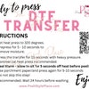 DTF Instruction Card Transfer Print Screen Heat Instruction Press ...