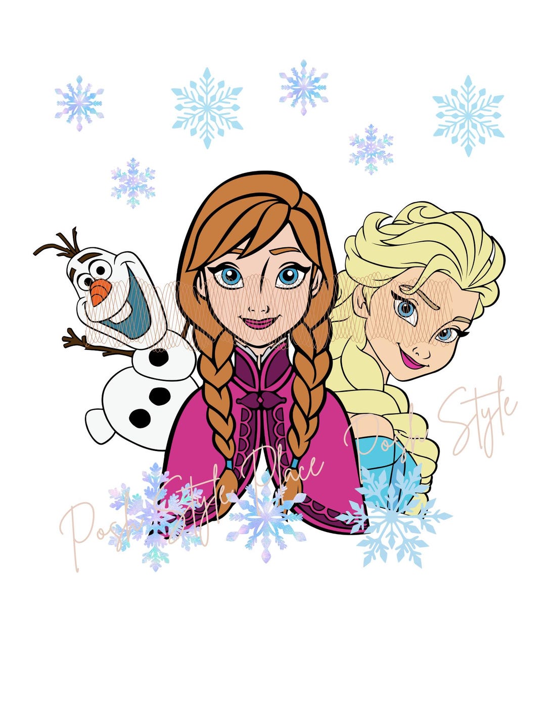 Frozen Elsa Anna Olaf Character Cartoon Let It Go Child Kids Girl Boy ...