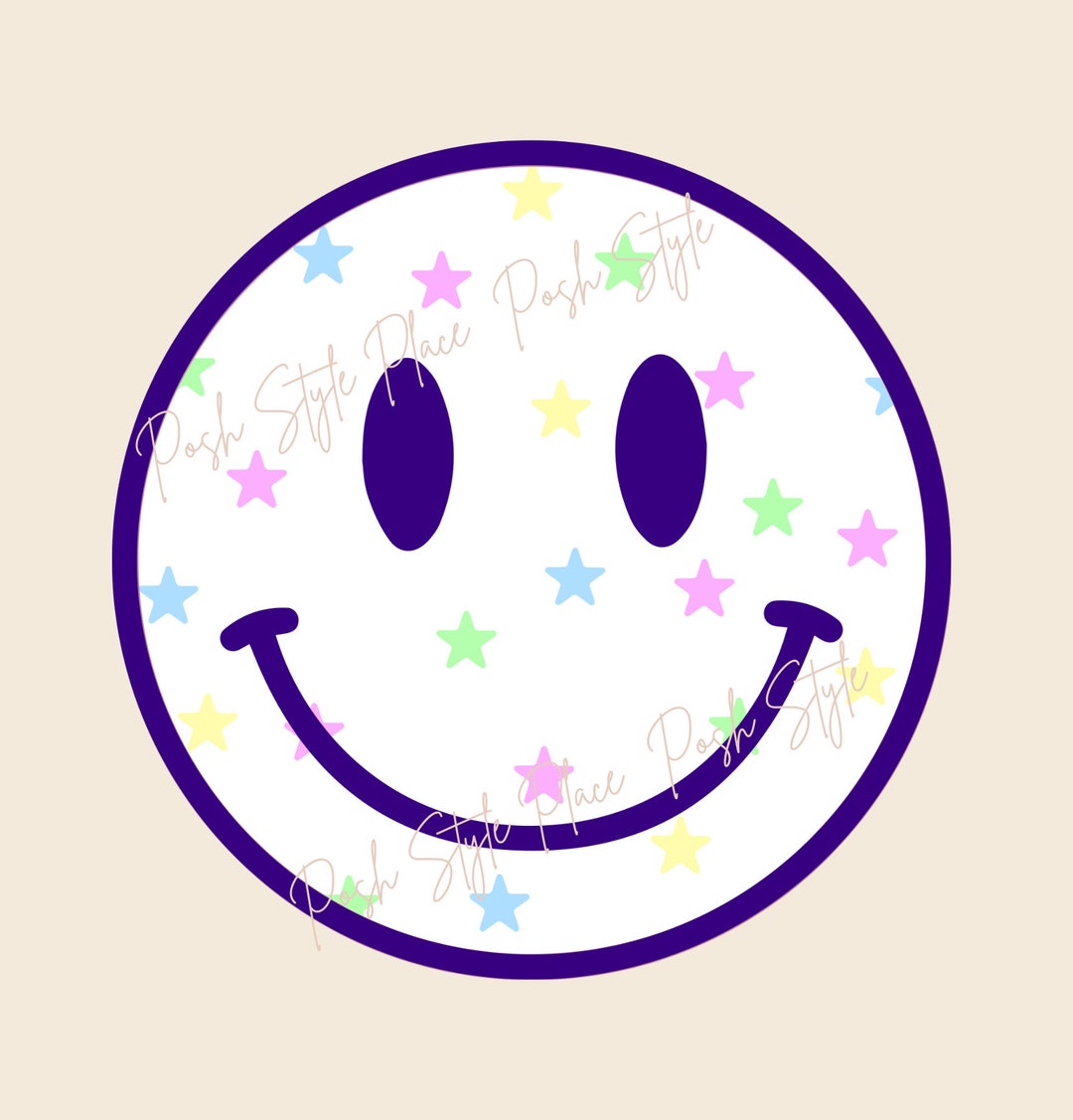 Smiley Face Star Stars Zodiac Smile PNG Digital Download File for ...