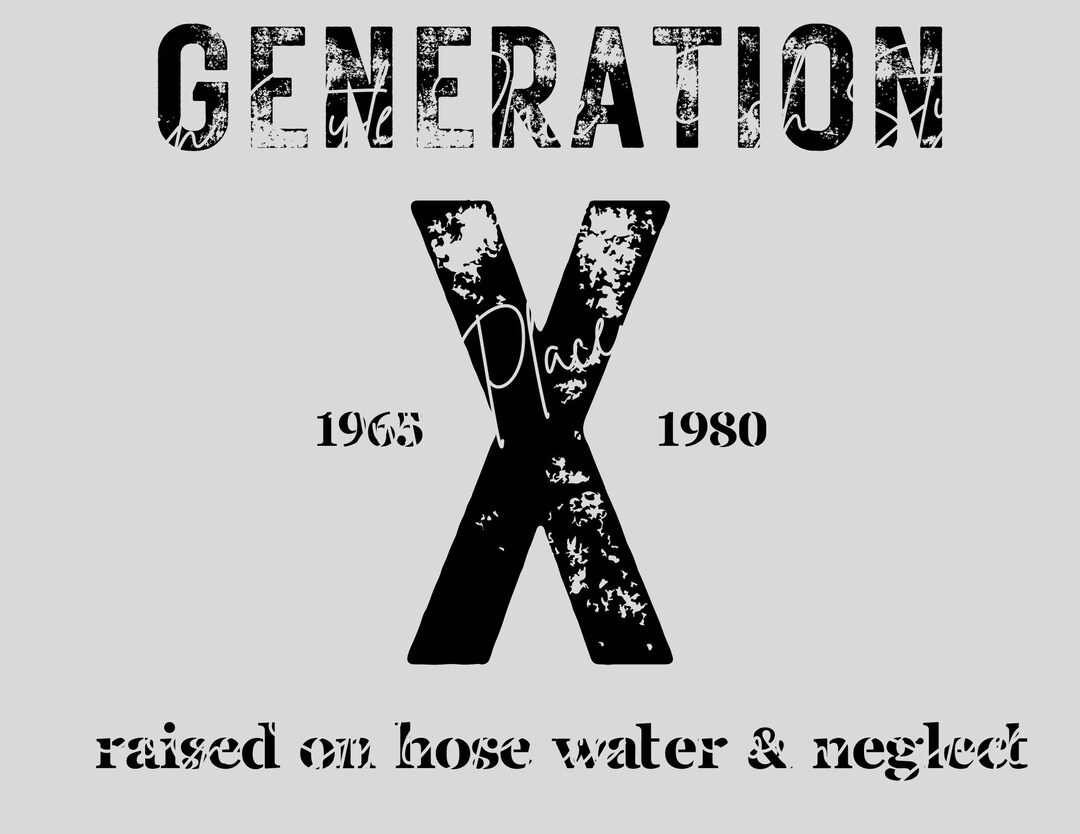 Generation X Gen Tshirt Design Purple Png Digital Download File Hose Water Neglect Etsy