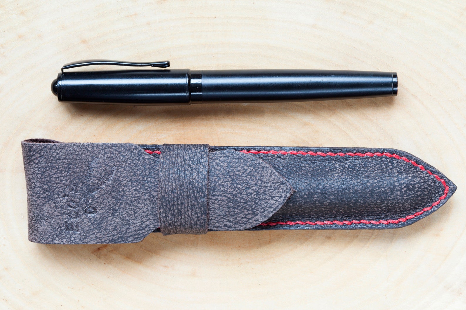 Leather Pen Holder, Leather Pen Case, Fountain Pen Sleeve, Pen Pouch ...