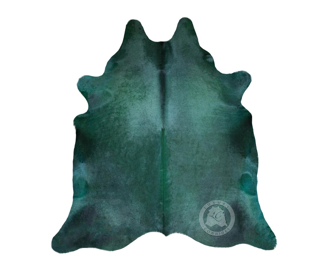 Emerald Green Cowhide Rug Premium Quality Hide Luxurious Accent for ...