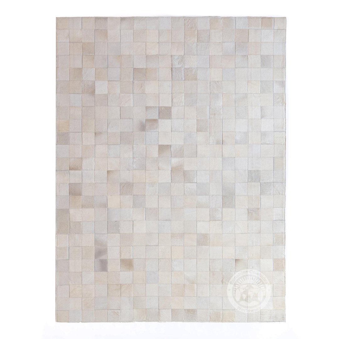 Premium Cowhide Patchwork Rug Squares: Handmade Luxury for Your Home - Etsy
