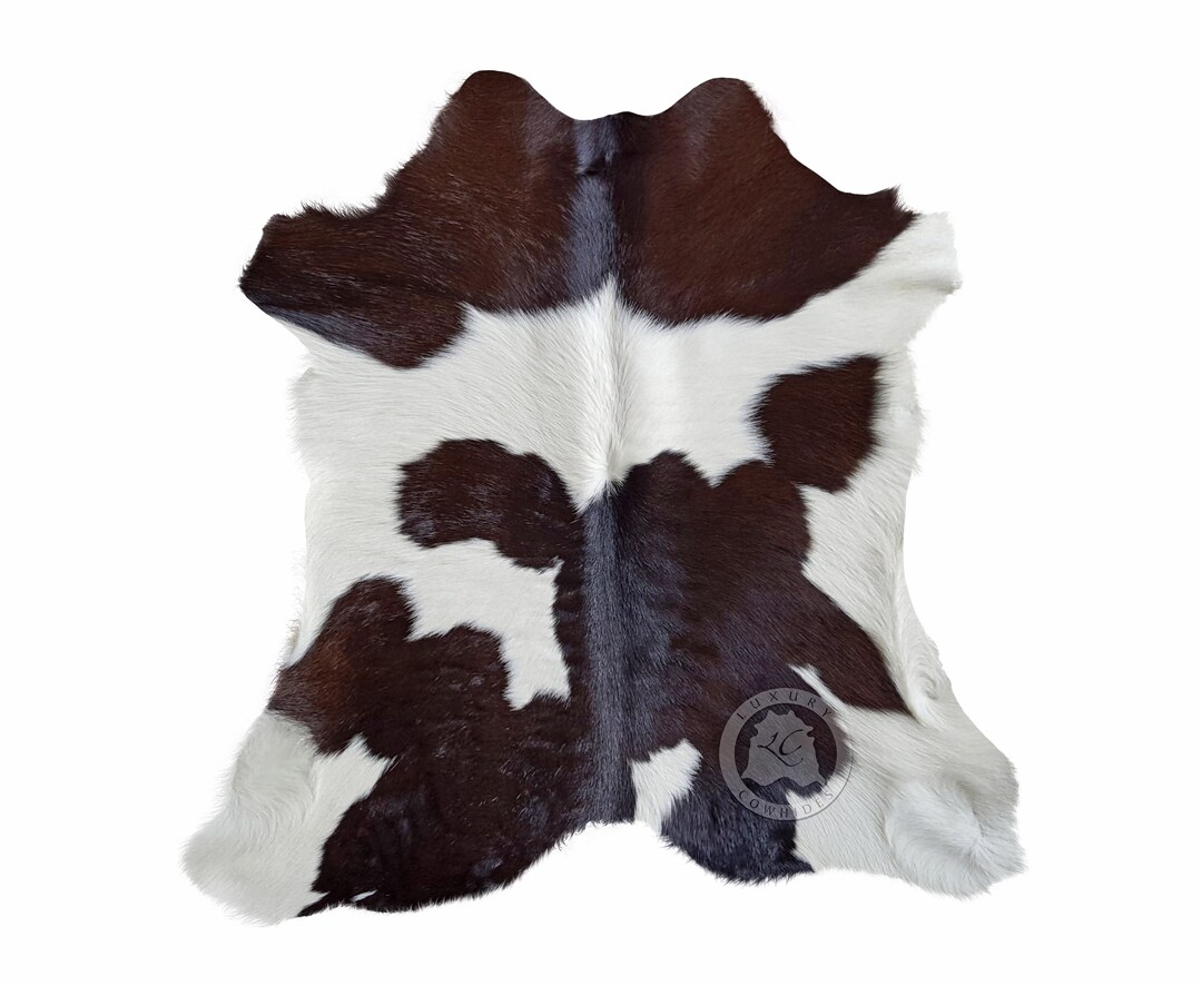 Real Calfskin Rug Brown and White Calfskin Rug Calfskin Hide Size 3x3 ...