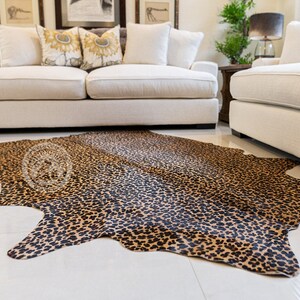 Exotic Jaguar Hide Animal Print Cowhide Rug for Unique Home Decor - Etsy