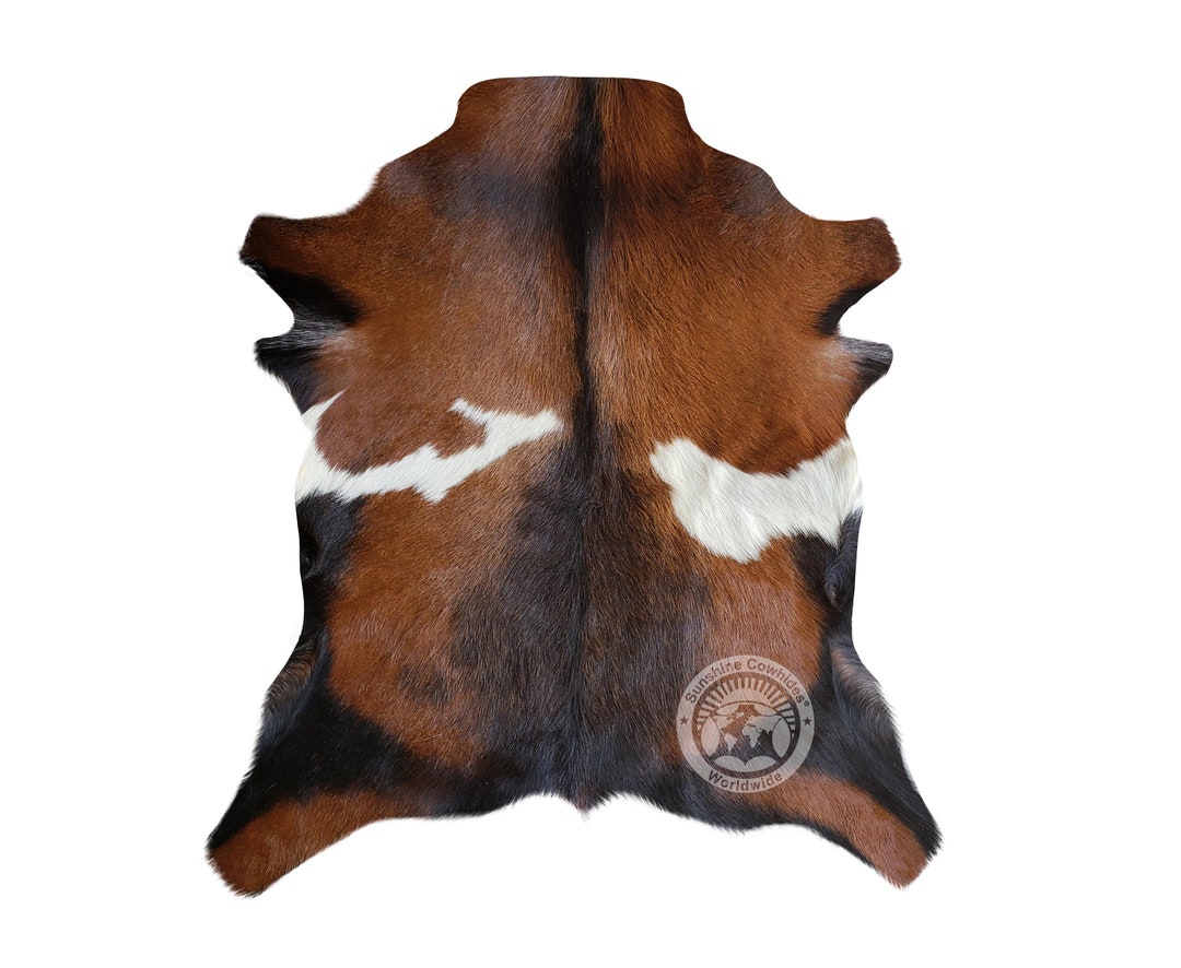 Goatskin Hide Exotic Tones, Genuine Leather Rug - Size 2x3' - Etsy