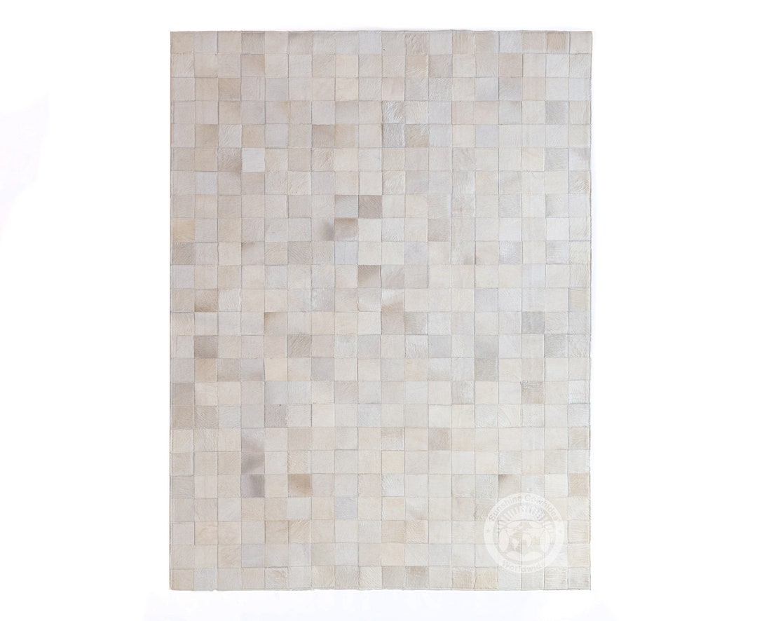 Premium Cowhide Patchwork Rug Squares: Handmade Luxury for Your Home - Etsy