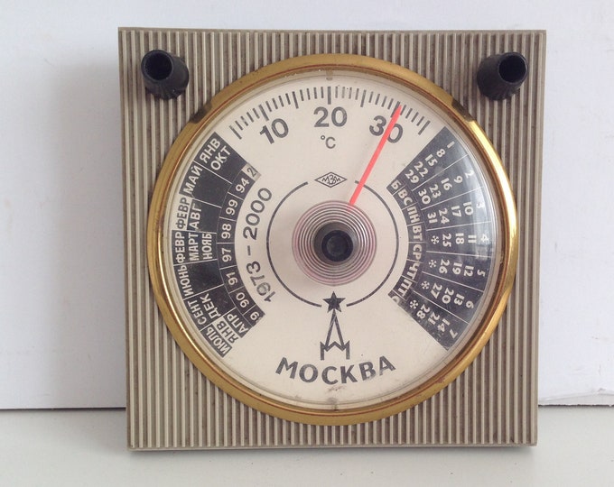 Calendar Thermometer Russian Thermometer With a Calendar Old ...