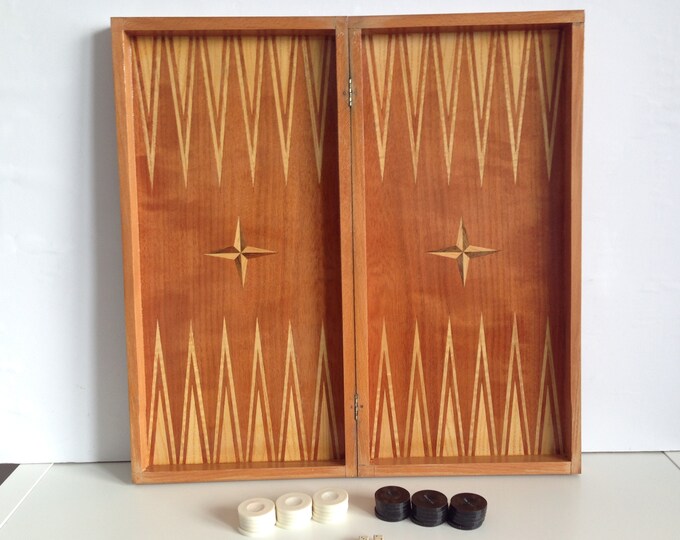 Backgammon Set - Antique Backgammon Set - Family Game - Dice and Stones ...
