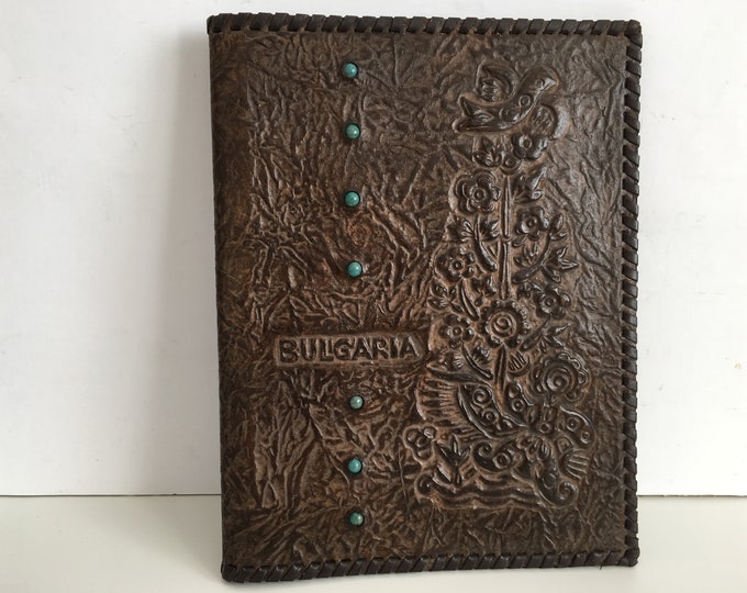Genuine Leather Folder Vintage Leather Book Cover Business Folder ...